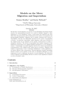 Models on the Move: Migration and Imperialism - PhilSci-Archive